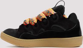 Lanvin Low-Top Sneaker - Suede Calf Leather Curb Sneakers - Gr. 45 (EU) - in Schwarz - f&uuml;r Damen