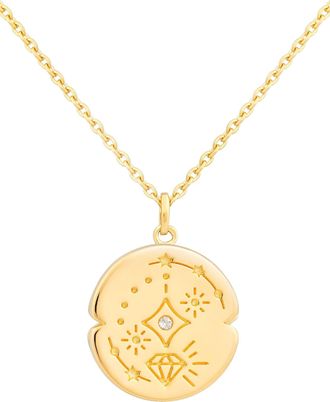 Cai Halskette 925 Sterling Silber Topas Tattoo Motiv rund