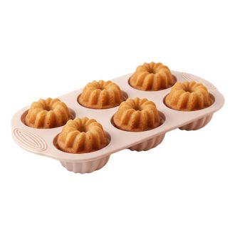 Generic Silikonform zum Backen - Backutensilien mit 6 Mulden zum Abtropfen | f&uuml;r Kuchen aus Silikon, wiederverwendbar, f&uuml;r Cupcakes, Muffins, Schokolade, Keks