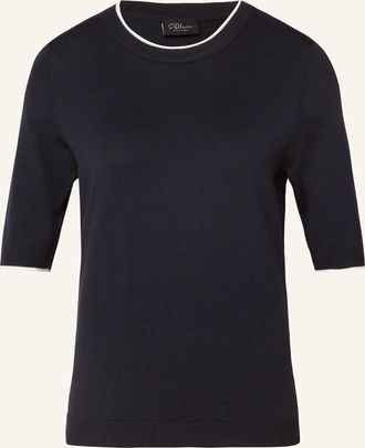 s.Oliver Black Label S.Oliver Black Label Strickshirt blau