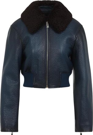 Alaia Femme, Vestes, Bleu, Taille: 40 FR Aviator Jacket