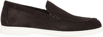 Schuhe & Handwerk Handgefertigte Veloursleder-Loafer mit Sneaker-Sohle in