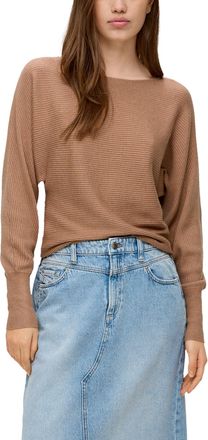 QS by s.Oliver Damen 2144100 Pullover, Braun 8457, XL