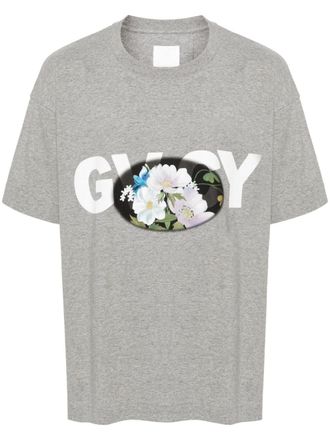 Givenchy t-shirt en coton m&eacute;lang&eacute; - Gris