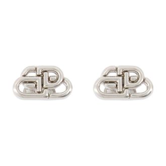 Balenciaga Womens Bb Stud Xs Earrings Synthetic Silver Metal Jewelry-Watches