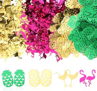 DOITOOL Hawaiian Party Tischkonfetti Tropisch Buntes Pailletten Streudeko Sommer Hochzeit Geburtstag Partyzubeh&ouml;r Dekoration f&uuml;r Strand Themenpartys
