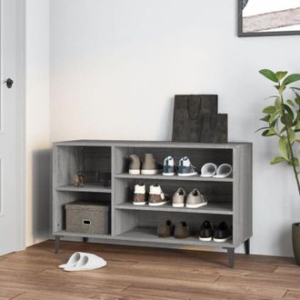 vidaXL Armoire &agrave; chaussures Sonoma gris 102x36x60 cm Bois ding&eacute;nierie vidaXL
