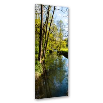 Feeby Bilder Wald 50x150 cm 1 Teilig Wohnzimmer Schlafzimmer B&uuml;ro K&uuml;che Wandbilder Leinwandbilder Modern Bild auf Leinwand Wanddekoration Kunstdruck Design 