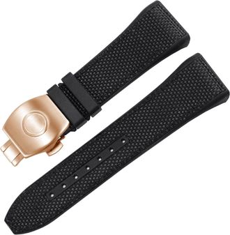 Generic Für Franck V45 Serie 28mm Nylon Echtleder Silikon Schwarz Blau Faltschließe Uhrenarmband