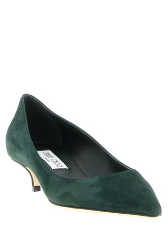 Jimmy Choo London Womens Pump Green Leather Polyurethane