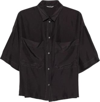 Barena Femme, Blouses et Chemises, Brun, Taille: 38 FR Chemise militaire oversize