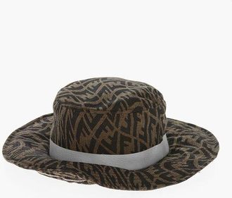 Fendi Monogram Patterned Sahara Bucket Hat with Removable Fly Scre Gr&ouml;&szlig;e S