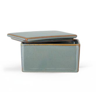 Bloomingville Butterdose Pixie, Gün, Steingut, Größe L13xH7xW9 cm, glasiert, Spülmaschinengeeignet, 82052096