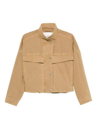 Closed veste crop à poches à rabat - Tons neutres