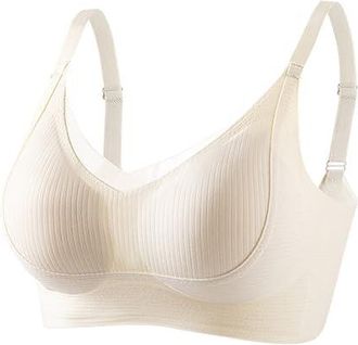 Generic Soutien-gorge 2026 pour femme - Soutien souple - Bonnet fixe - Petite poitrine fronc&eacute;e - Dos de sport, blanc, XL