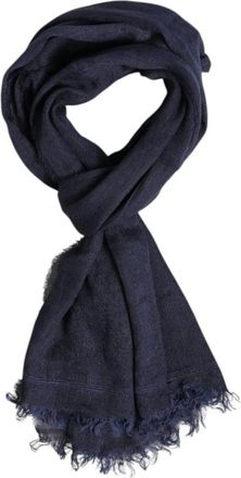 Dolce & Gabbana Homme, Accessoires, Bleu, Taille: ONE Size Linen Frayed Edge Scarf