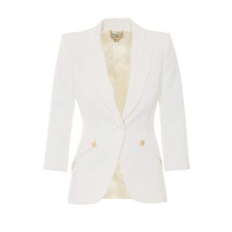 Elisabetta Franchi Sakko mit Spitzfasson - - Jackets - Damen - Wei&szlig; - M