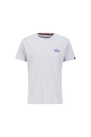 Alpha Industries Herren Puff Print Logo BP T, Pastel Grey, XL