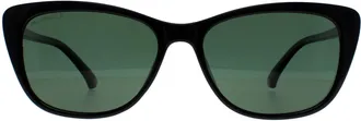 Montana Cat Eye Damen Schwarz G15 Gr&uuml;n Polarisiert MP42