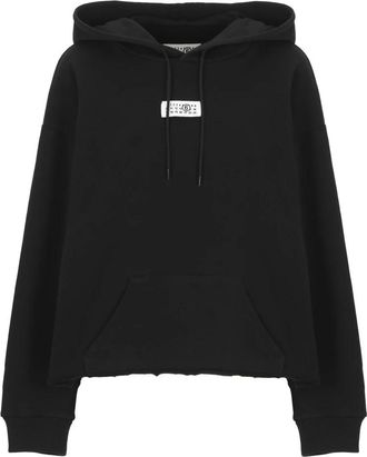 Maison Margiela Femme, Sweatshirts et sweats &agrave; capuche, Noir, Taille: 36 FR SweaT-shirt &agrave; capuche en coton