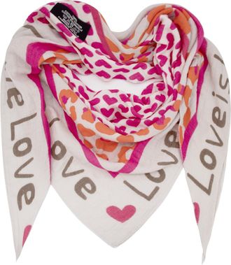 Glamexx24 Damen Schal Dreieck Schal Love Herz Baumwolle Dreieckstuch Schal f&uuml;r Fr&uuml;hling, Sommer, Herbst und Winter Made in Italy