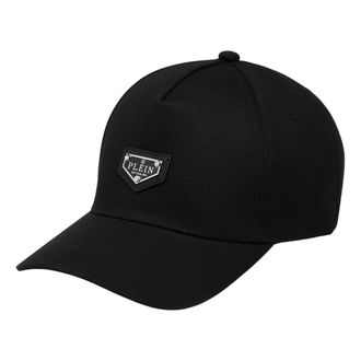 Philipp Plein Homme, Accessoires, Noir, Taille: ONE Size PP Plaque Baseball Cap