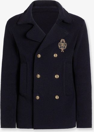 Dolce & Gabbana Virgin wool blazer with iconic crest - DOLCE & GABBANA - gender_Man