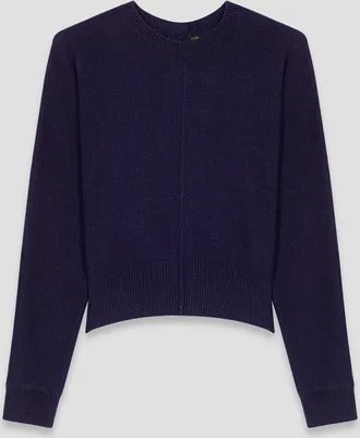 Maje Pull &Agrave; Manches Longues En Maille - Bleu Marine - Taille 1 - Maje