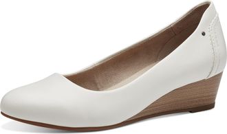 Jana Damen Pumps mit Keilabsatz Vegan, Weiß (White), 38 EU