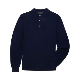 Brooks Brothers Homme, Tops, Bleu, Taille: S Polo en Laine M&eacute;rinos