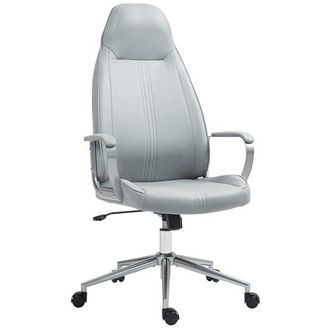 HOMCOM Chaise Bureau Fauteuil de Bureau Ergonomique avec Hauteur r&eacute;glable, Fonction &agrave; Bascule, si&egrave;ge de Bureau &agrave; roulettes pivotantes, 68 x 65 x 119-128,5H c