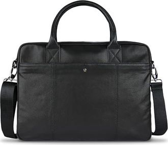 Bugatti Black Magic Sac daffaires pour homme en cuir, sac business pour bureau et travail, noir