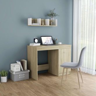vidaXL Bureau Ch&ecirc;ne sonoma 100x50x76 cm Agglom&eacute;r&eacute;