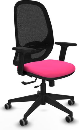 Piqueras y Crespo Rosa Schreibtischstuhl mit Rollen Cilanco mit 2D-Armen, h&ouml;henverstellbare Lendenwirbelst&uuml;tze, ausgestattet mit Syncro/Traslack und Schneidschaum, Schw