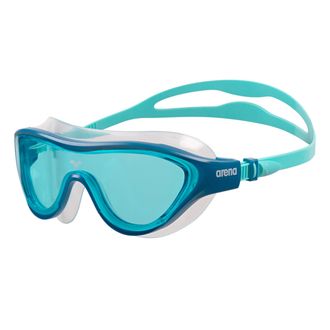 Arena Arena Unisex-Erwachsene The One Schwimmmaske, Fitness-Schwimmbrille f&uuml;r Damen und Herren, gro&szlig;e Passform, Polycarbonat, spiegelfreie Gl&auml;ser, Blau/Blau