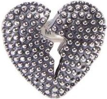 John Richmond Homme, Accessoires, Gris, Taille: S Anello cuore infranto