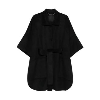 Liu Jo Wollmantel mit G&uuml;rtel - - Jackets - Damen - Schwarzk - L