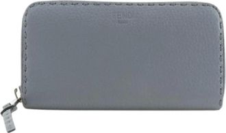 Fendi Pre-owned Portefeuille Long Selleria (bi-pli) - Femme - Pre-owned - Bleu - Taille: ONE Size