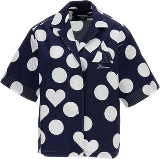 Jacquemus Femme, Blouses et Chemises, Bleu, Taille: 38 FR La Chemise Marin