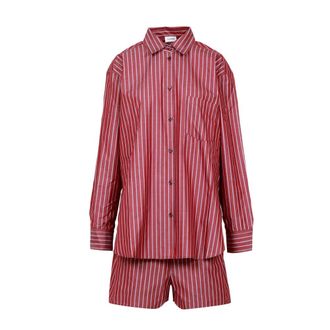 Andamane Femme, V&ecirc;tements de nuit et de d&eacute;tente, Rouge, Taille: 36 FR Ensemble Pyjama Popeline