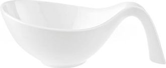 Villeroy & Boch Flow, Petit pot &agrave; sauce/Sauci&egrave;re, 600 ml, Pour salades/soupes/sauces, Porcelaine Premium, Convient pour le lave-vaisselle, Blanc