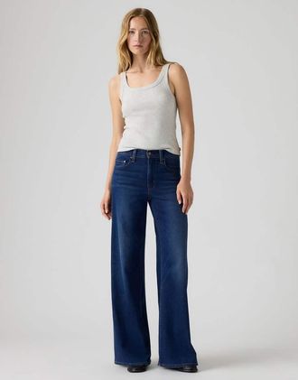 Levi's 728 High-Rise Wide-Leg-Jeans in Dunkelblau
