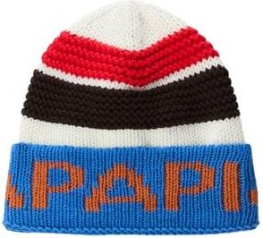 Napapijri Bonnet imprim&eacute; en laine m&eacute;lang&eacute;e