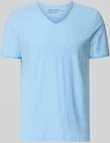 Mc Neal T-Shirt mit V-Ausschnitt und Rollsaum