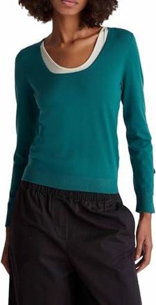 Benetton Maglia G/C M/L 1w2ad10e5 Sweater, Vert, S Femme