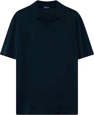 Drumohr Homme, Tops, Bleu, Taille: 2XL Polo Frosted