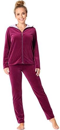 Merry Style Ensemble Surv&ecirc;tement Blouson et Pantalon en Velours Femme MSMG001 (Prune/Violet(1743), 3XL)