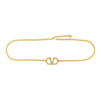 Valentino Garavani Femme, Accessoires, Jaune, Taille: S VLogo Signature Chain Belt