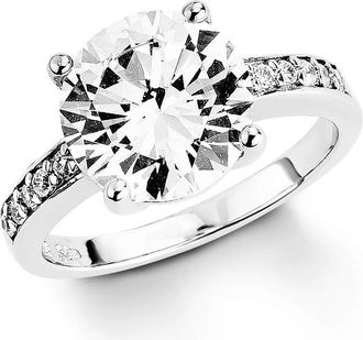Amor Ring 925 Sterling Silber Damen Ringe, mit Zirkonia synth., Silber, Kommt in Schmuck Geschenk Box, 9909148