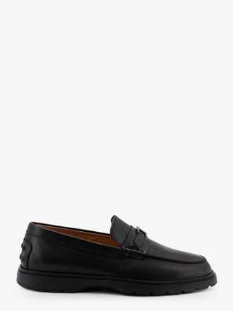 Tod's Leather loafers with metal logo - TODS - gender_Man